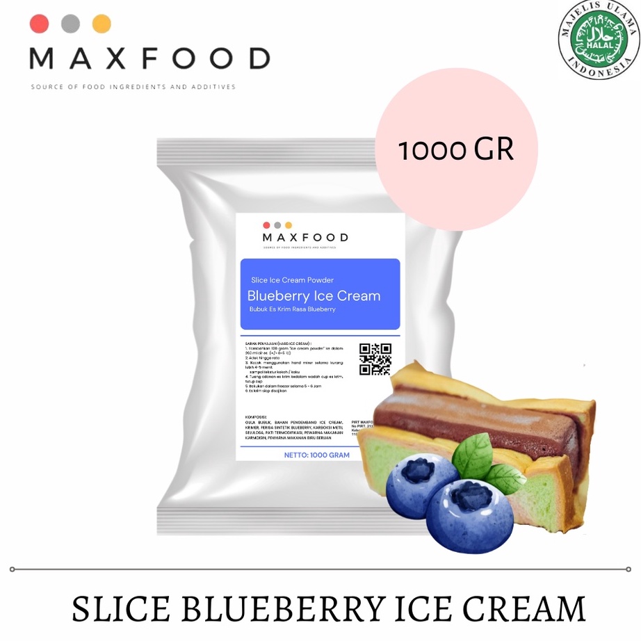 Jual SPFT4014 [KODE 77] MAXFOOD - Slice Blueberry Ice Cream Powder ...