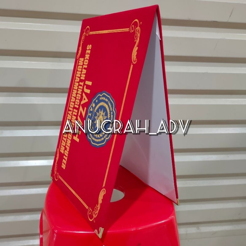 Jual map bludru map kantor map sekolah custom logo dan tulisan sablon ...