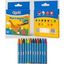 Jual AGATIS KRAYON WARNA WAX CRAYON ROUND SHAPE WITHTRIANGULARTIP ...