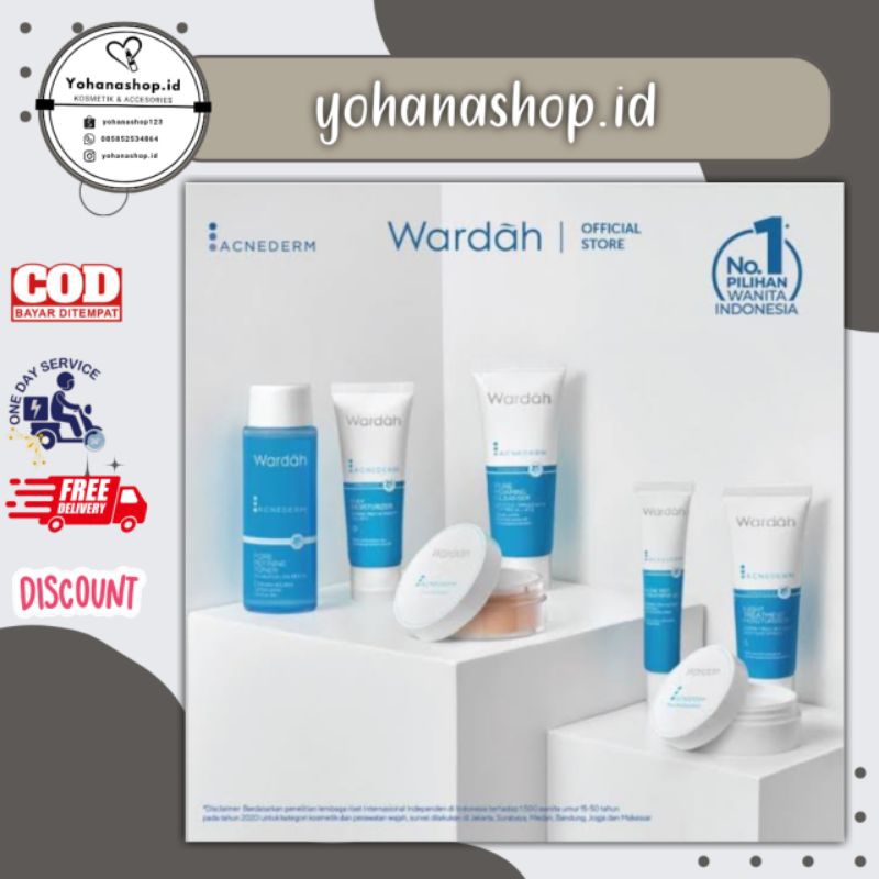 Jual WARDAH Acnederm Series Day Moisturizer Night Treatment Moisturizer ...