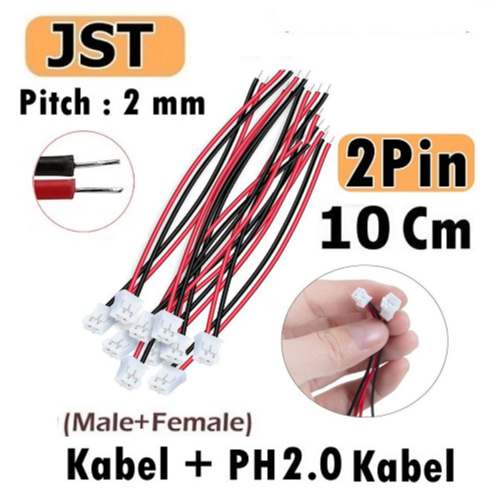 Jual 1 Set Socket Mini Micro JST PH2.0 2P Male Female PH 2.0mm 2 Jalur 2mm Soket Kabel Plug Jack ...