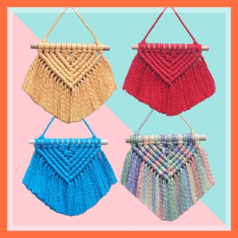 Jual Macrame Wall Hanging Mini Kecil Dekorasi Pajangan Hiasan Dinding ...