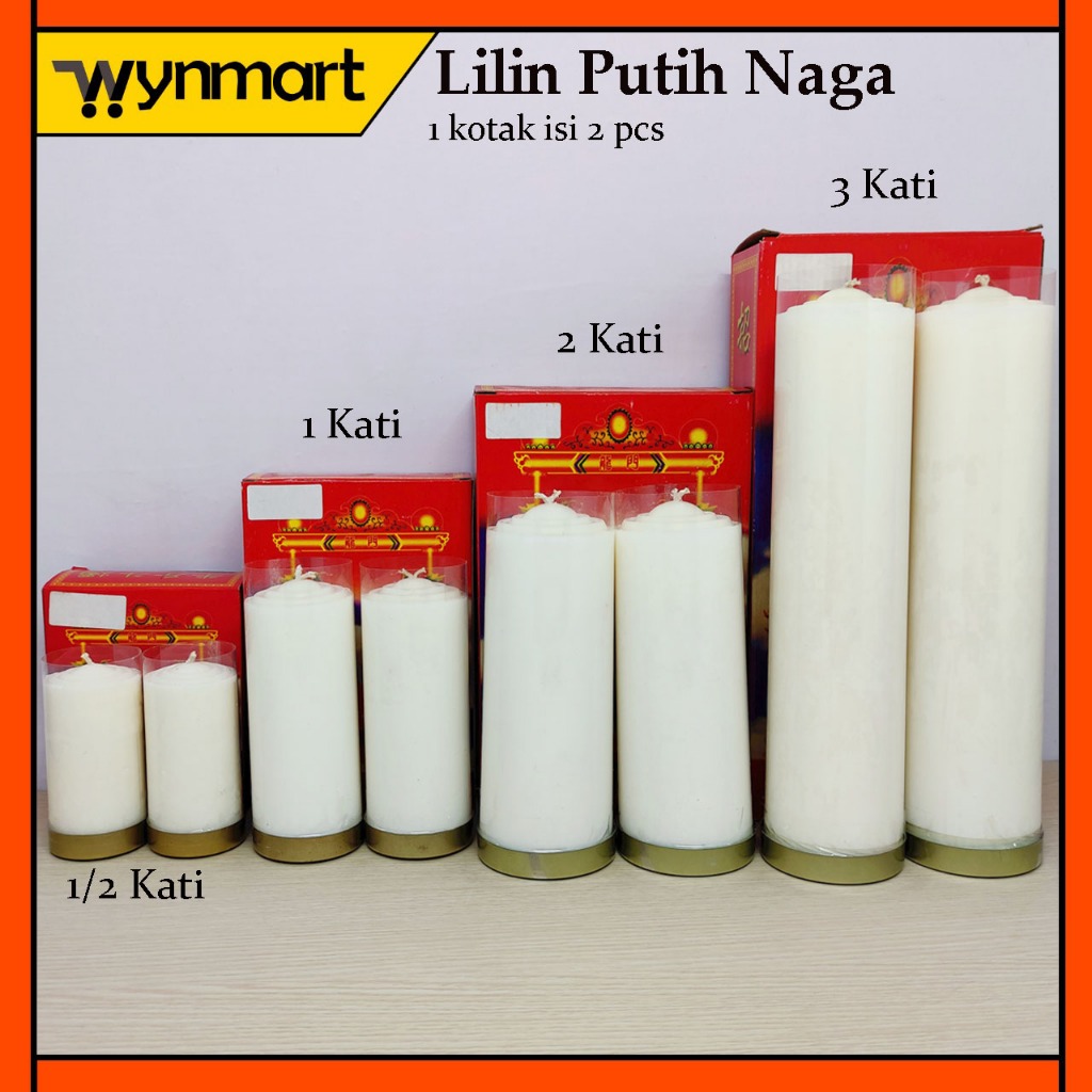 Jual Lilin Sembahyang Putih Naga 2 Kati | Shopee Indonesia