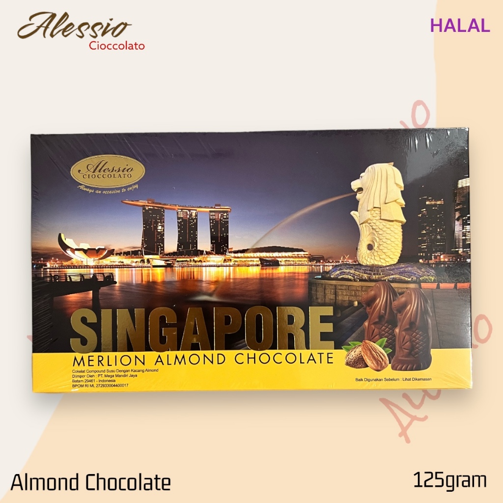 Jual READY STOCK Coklat Box Alessio Merlion / Chocolate Merlion / Oleh Oleh Singapore 125g ...