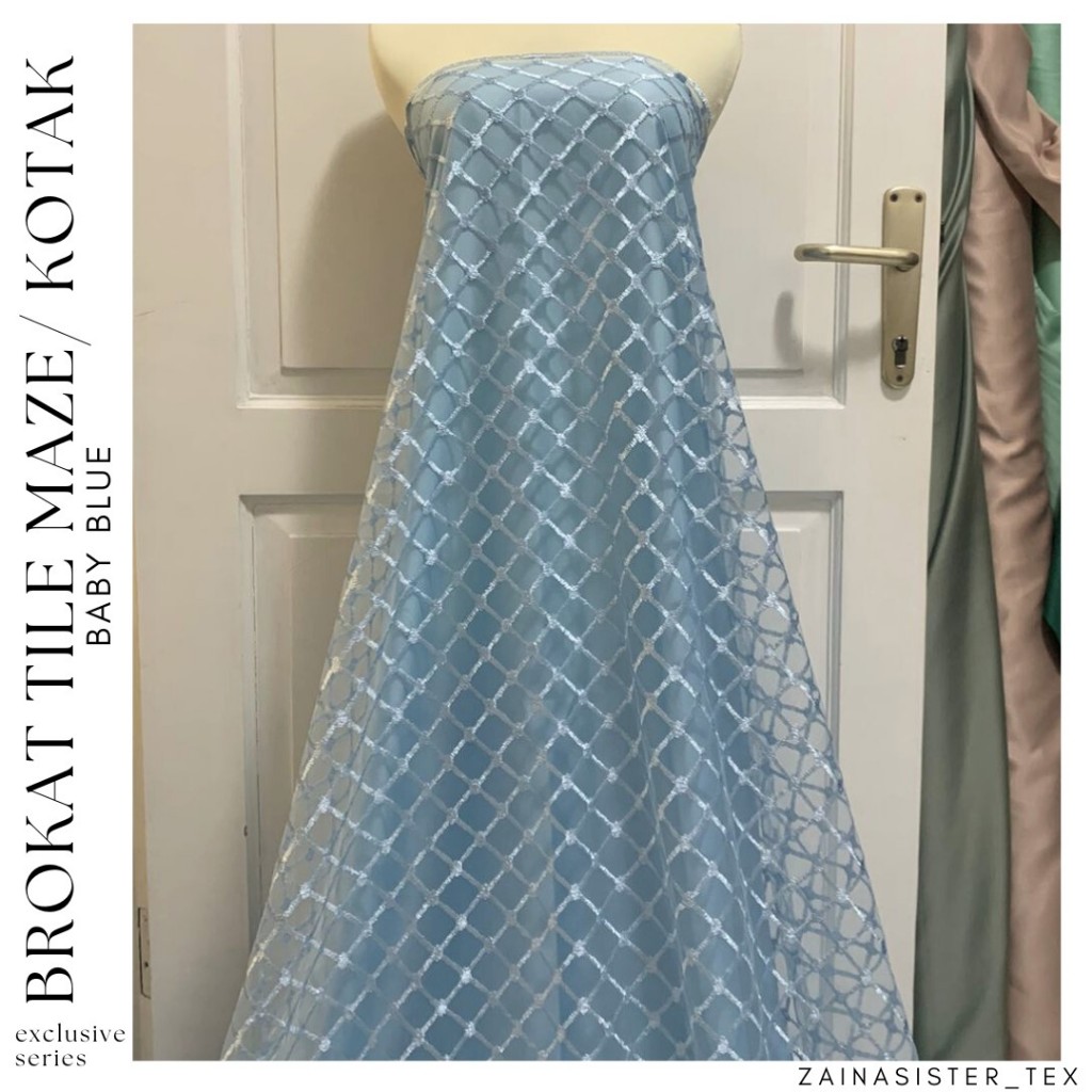 Jual Kain Brukat Tulle Kotak / Tile Kotak / Brukat Jaring / Tille ...