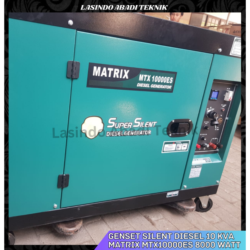 Jual genset silent diesel 10 kva matrix mtx10000es 8000 Watt MTX 10000 ...