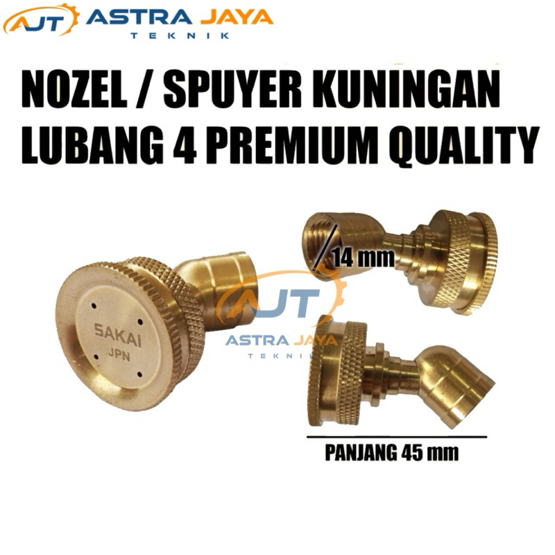 Jual Nozzle Sprayer Nozel Spuyer Kuningan Kabut Embun Halus 4 5 Mata ...