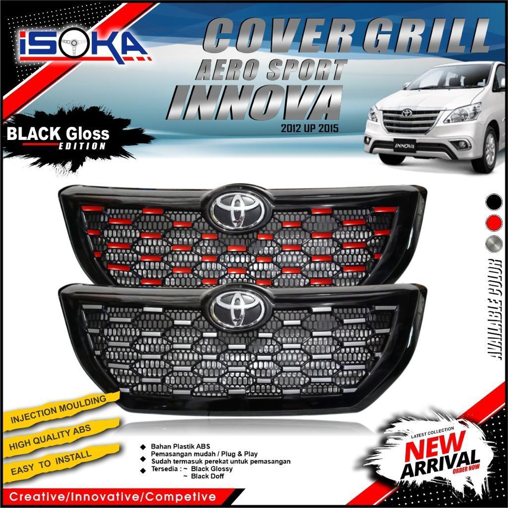 Jual Grill Grill depan mobil innova 2012-2015 hitam | Shopee Indonesia