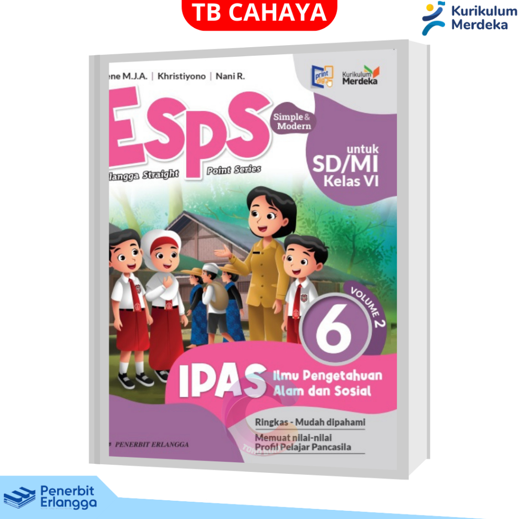 Jual BUKU ESPS IPAS KELAS 1 2 3 4 5 6 vol 1 / VOL 2 SD KURIKULUM MERDEKA ERLANGGA - ILMU ...