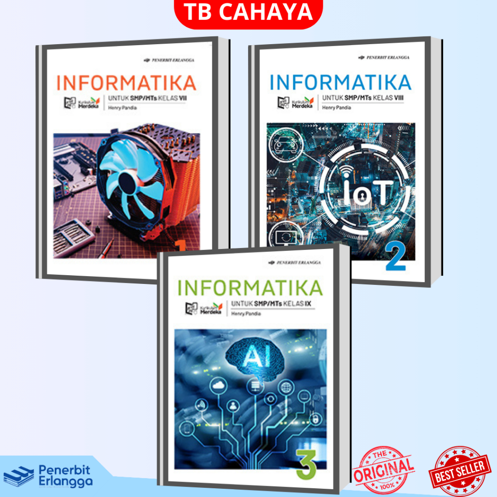 Jual BUKU INFORMATIKA SMP KELAS 7 8 9 VII VIII IX KURIKULUM MERDEKA KURMER PENERBIT ERLANGGA ...