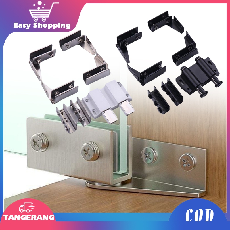 Jual 1set Engsel Pivot Jepit Pintu Kaca 8mm Engsel Pintu Lemari Kaca ...