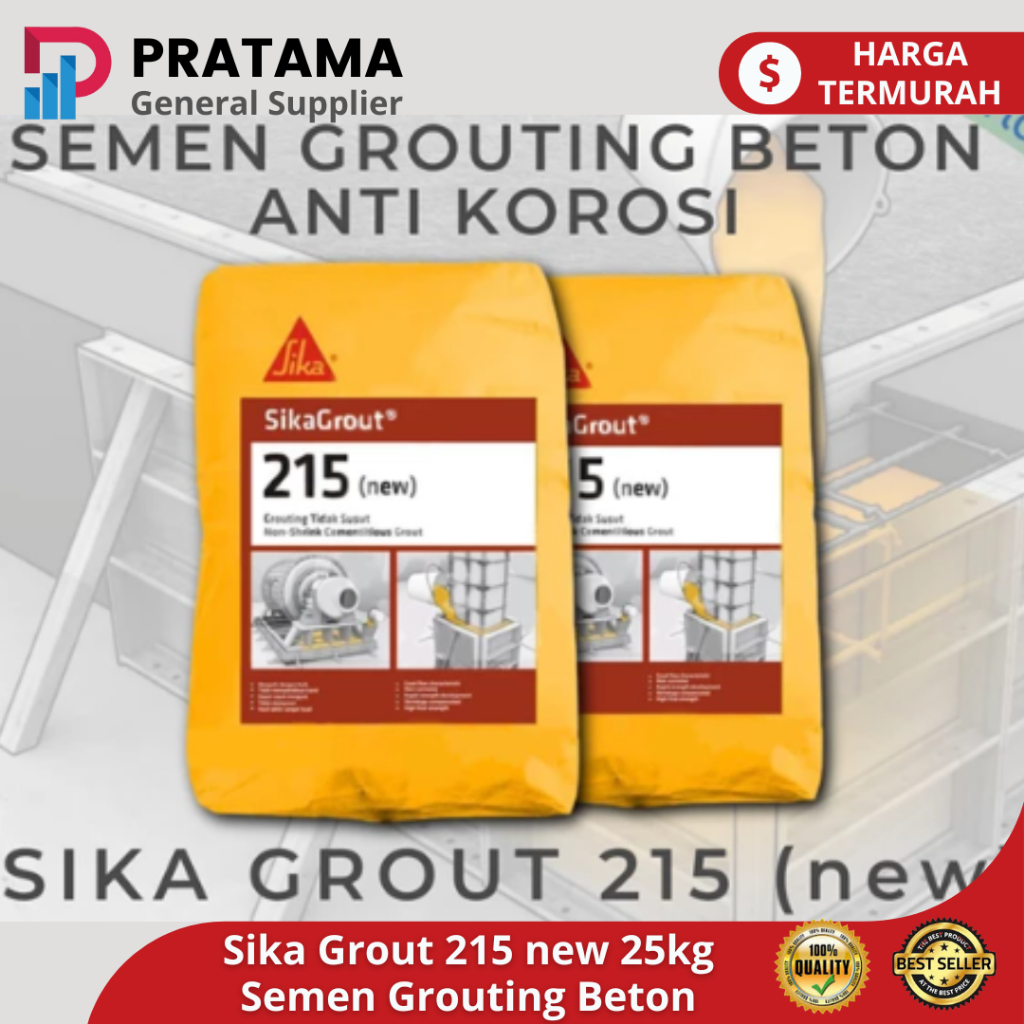 Jual Semen Sika Grout 215 new 25kg / Semen Grouting Beton Concrete ...