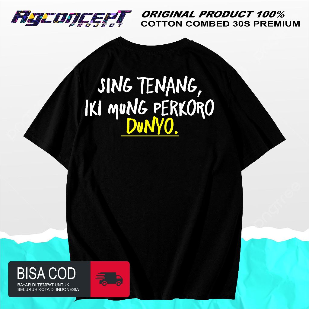 Jual Kaos dakwah kaos islam Sing tenang iki mung perkoro dunyo. kaos ...