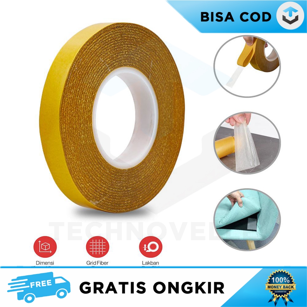 Jual DABEL TIP LAKBAN DUA SISI DOUBLETAPE SUPER KUAT STRONG GRID FIBER ...