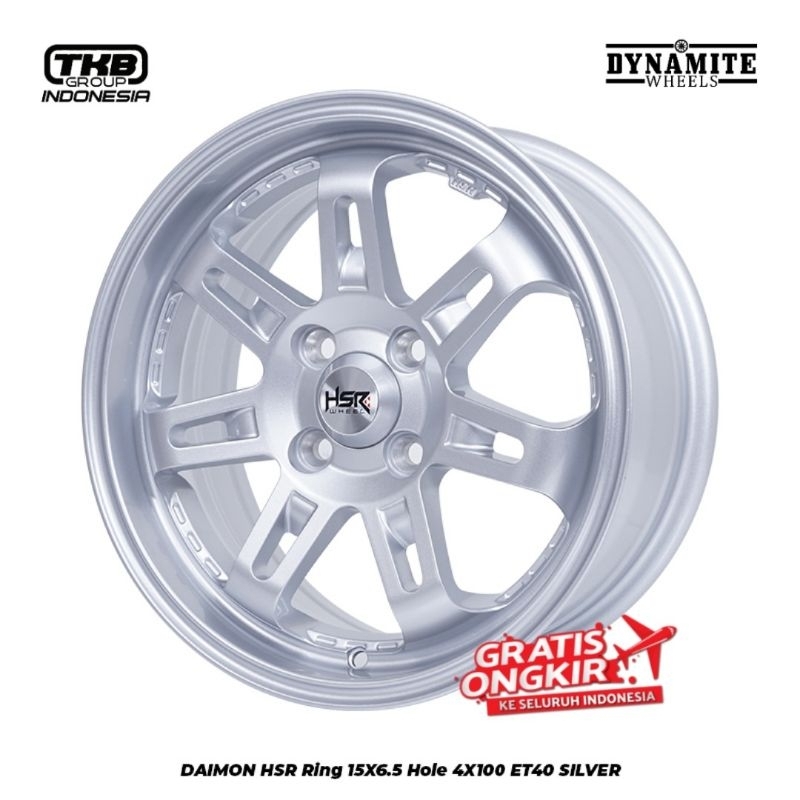 Jual Velg Racing Ring 15 HSR Daimon Warna Silver Lubang / Pcd 4 x 100 Brio Air Ev Agya | Shopee ...