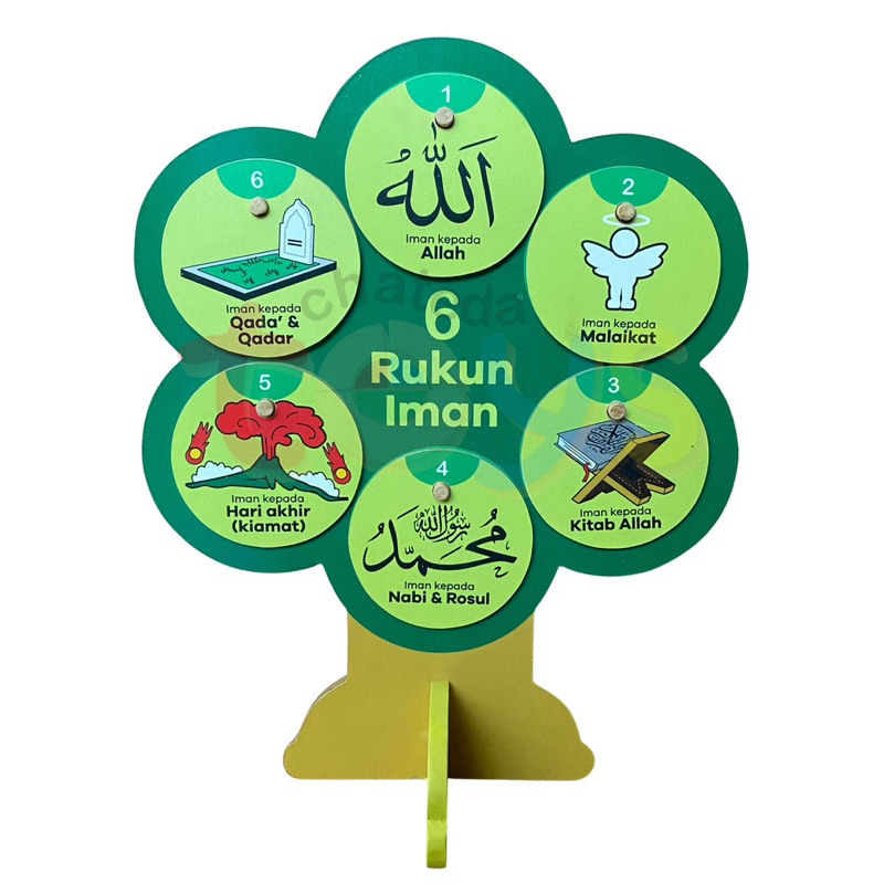 Jual Puzzle Pohon 6 Rukun Iman Mainan Edukasi Kayu Chateda Toys ...