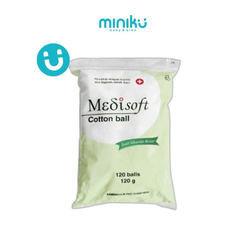 Jual MEDISOFT Kapas Cotton 120 Balls Ukuran Besar 120gr Dan 120 Balls ...