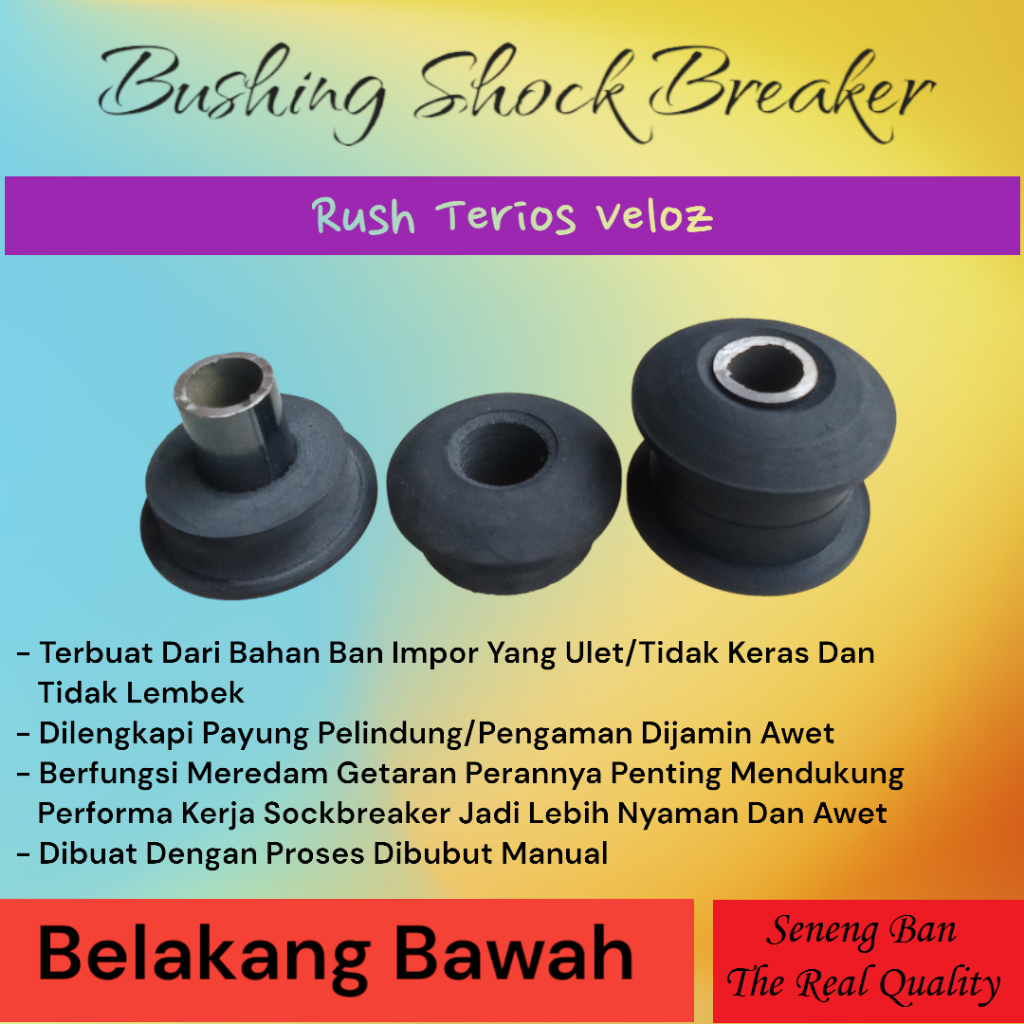 Jual Bushing Karet Shock Breaker Belakang Bawah Rush Terios Veloz Harga ...