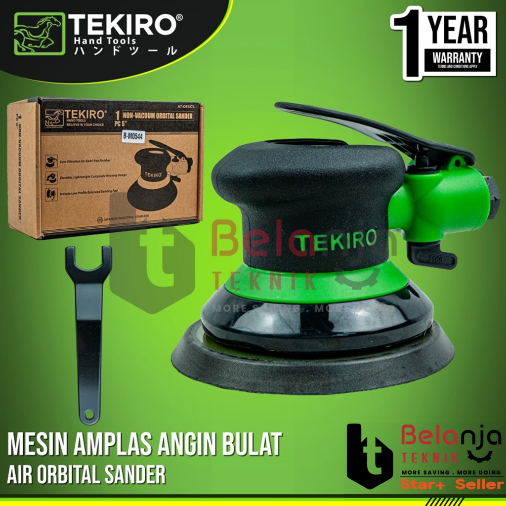 Jual Tekiro Mesin Amplas Angin Bulat AT-OS1873 Air Orbital Sander 5 ...
