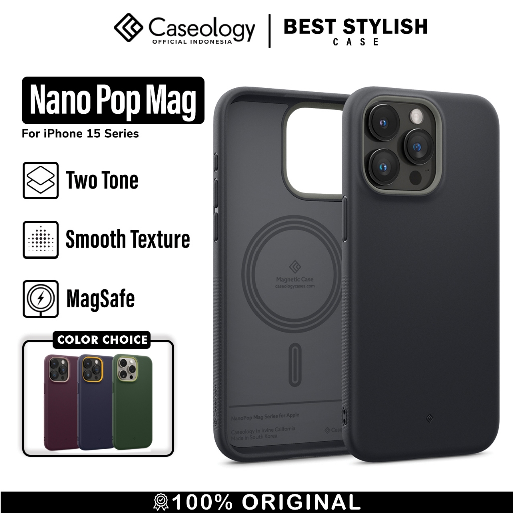 Jual Case iPhone 15 Pro Max Plus Caseology Nano Pop MagSafe Matte Casing | Shopee Indonesia