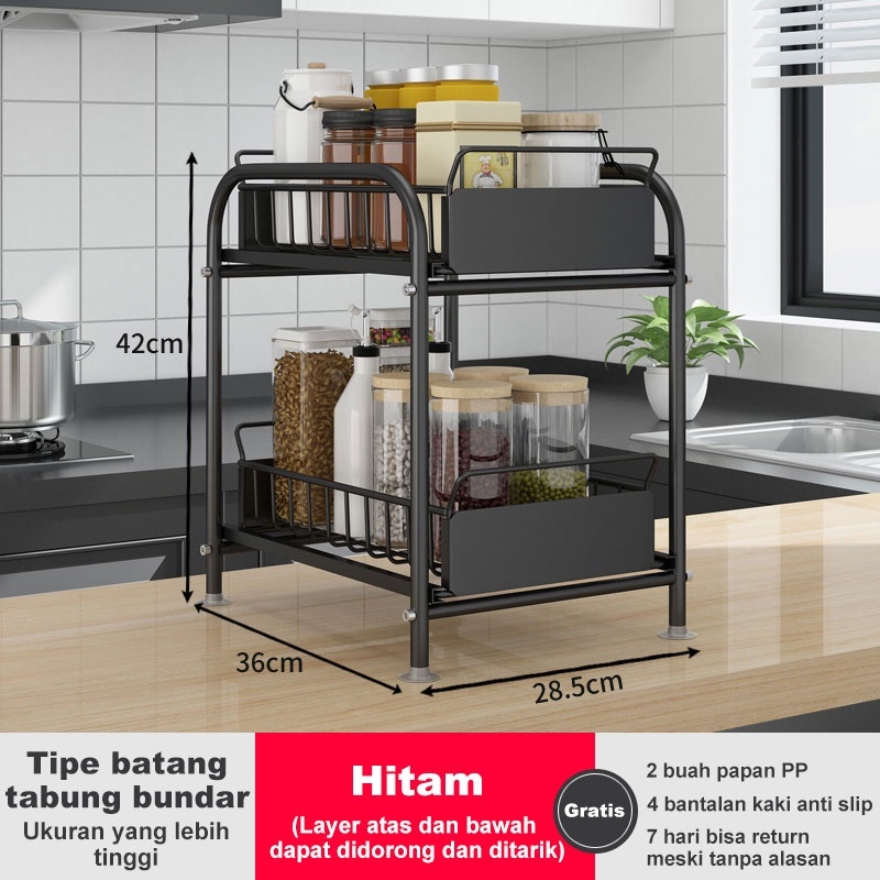 Jual Rak Dapur Bawah Wastafel Dapur Rak Tarik Rak Kabinet Lemari Geser ...