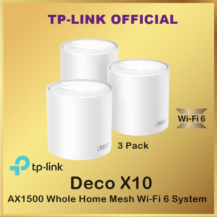Jual TP-Link Deco X10 AX1500 Whole Home Mesh Wi-Fi 6 System ( 3 Pack ...