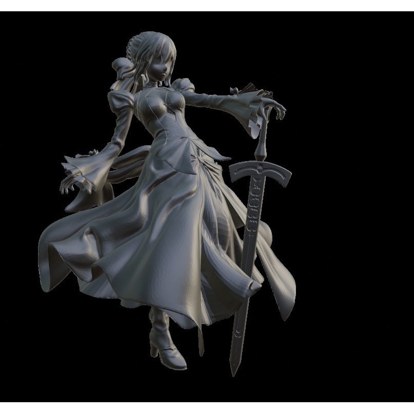 Jual FIGURE miniature SABER FATE scale 1/64 1/87 HO diorama for diecast ...