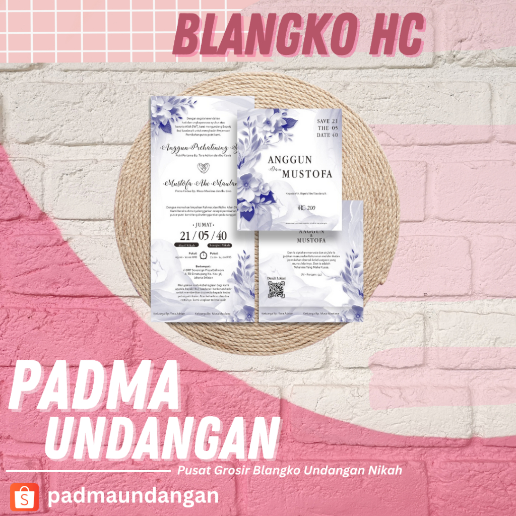 Jual Blangko Undangan HC 200 | Pusat Grosir Blangko | Padma Undangan | Shopee Indonesia