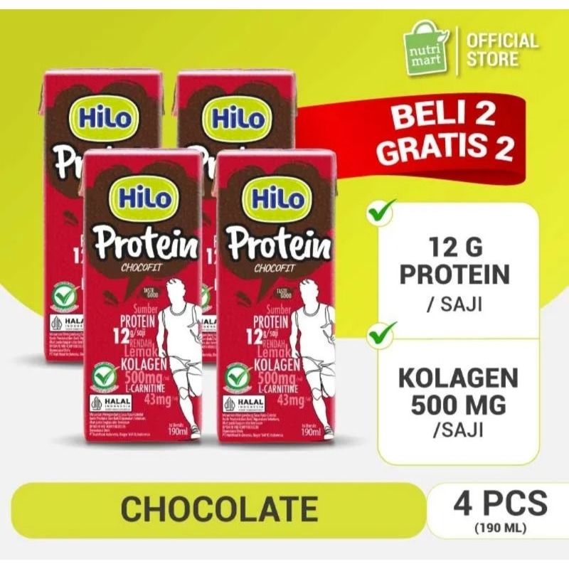 Jual hilo protein chocofit UHT 190ml .. (dapat 4) susu tinggi protein ...