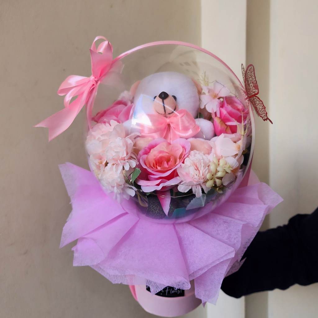 Jual Balon Akrilik Bucket Balon Awet Selamanya Buket Balon Artificial ...