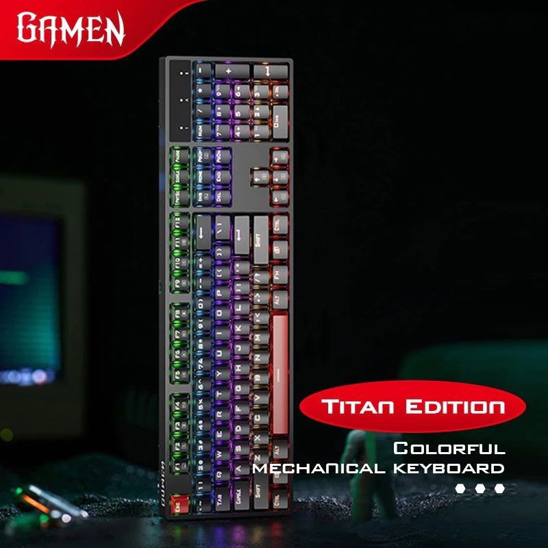 Jual GAMEN Titan Edition Keyboard Mechanical Gaming RGB 104Key No-Key ...