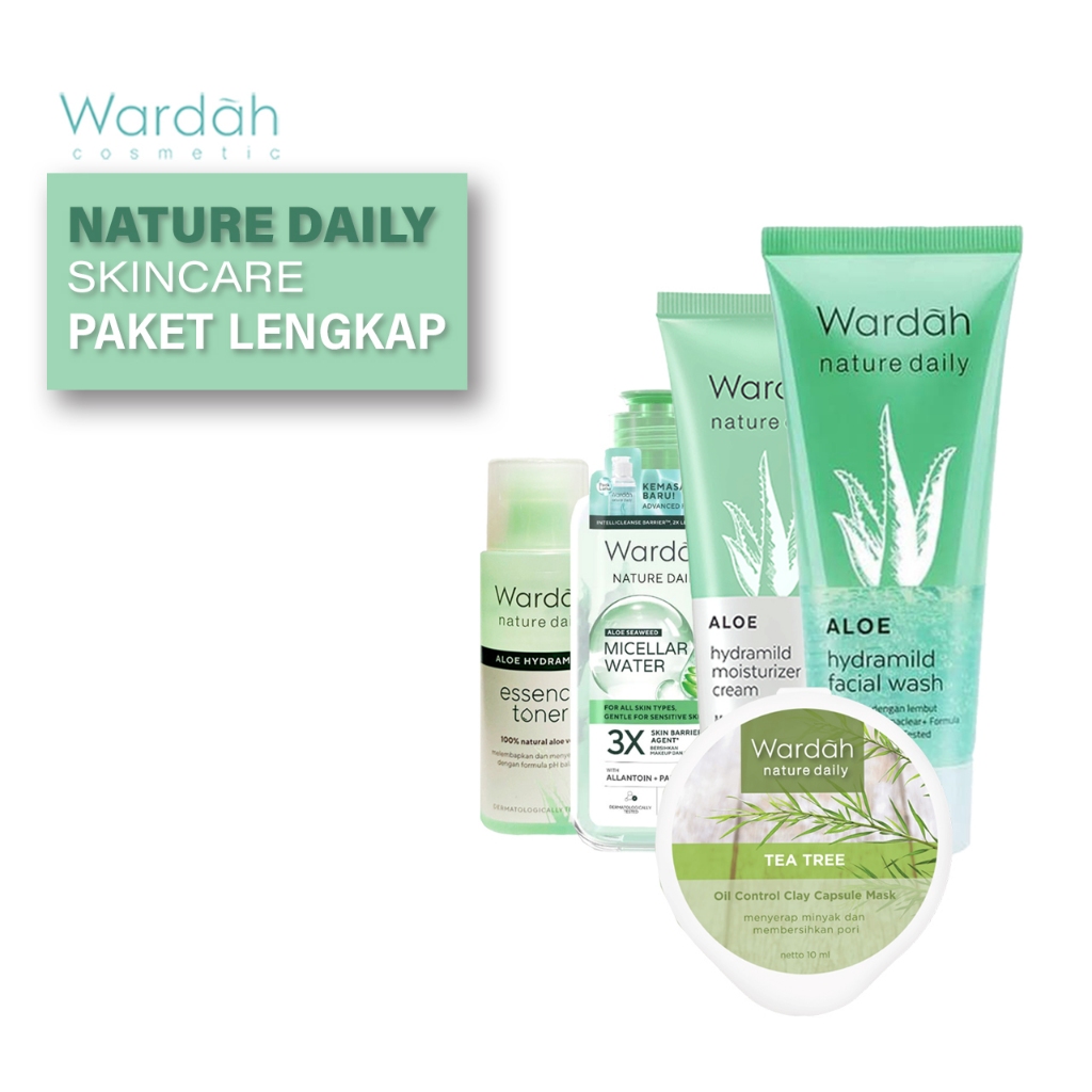 Jual Paket Wardah Nature Daily Aloe Hydramild - Skincare Lengkap 5 pcs ...