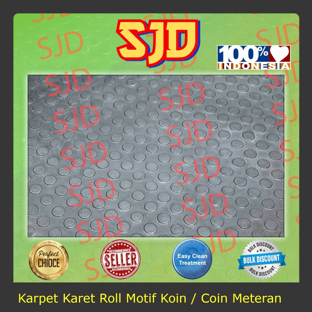 Jual Karpet Karet Roll Motif Koin / Coin Meteran; Tebal 4 mm, Lebar 1.2 m | Shopee Indonesia
