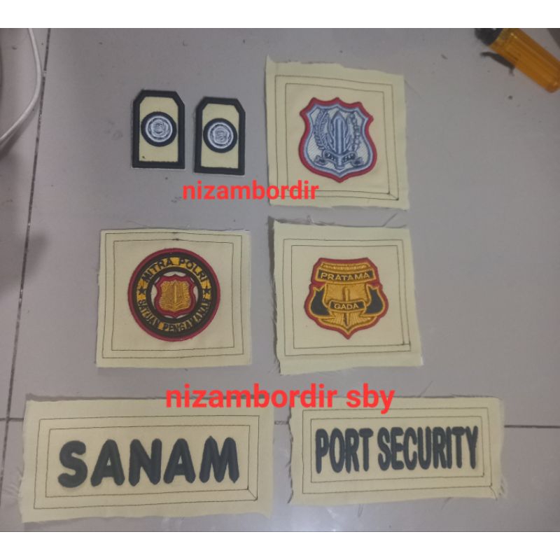 Jual ATRIBUT SATPAM PDL super timbul premium quality motif BRIMOB WARNA ...