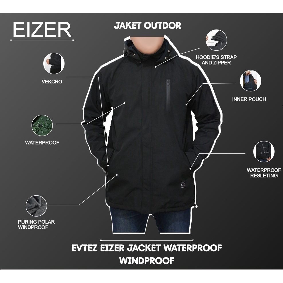 Jual Jaket Pria Wanita Parasut Waterproof OCYD OUTDOOR Jacket Motor ...