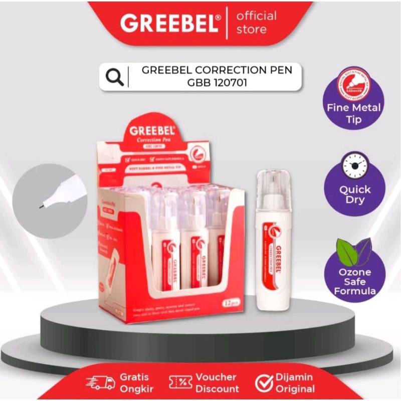 Jual Greebel Correction Pen / Tipex cair / Tipe X | Shopee Indonesia