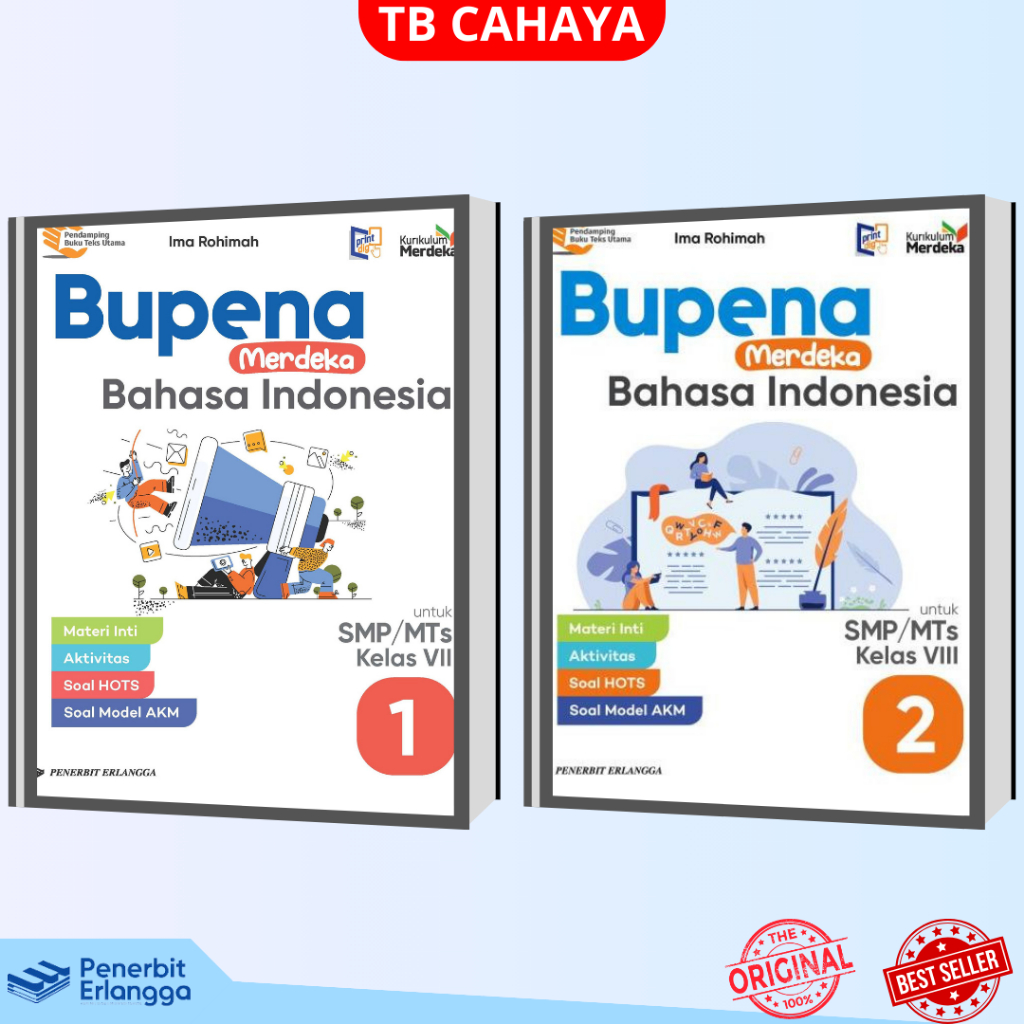 Jual BUKU BUPENA MERDEKA BAHASA INDONESIA B.INDONESIA KELAS 7 8 9 1 2 3 SMP KURIKULUM MERDEKA ...