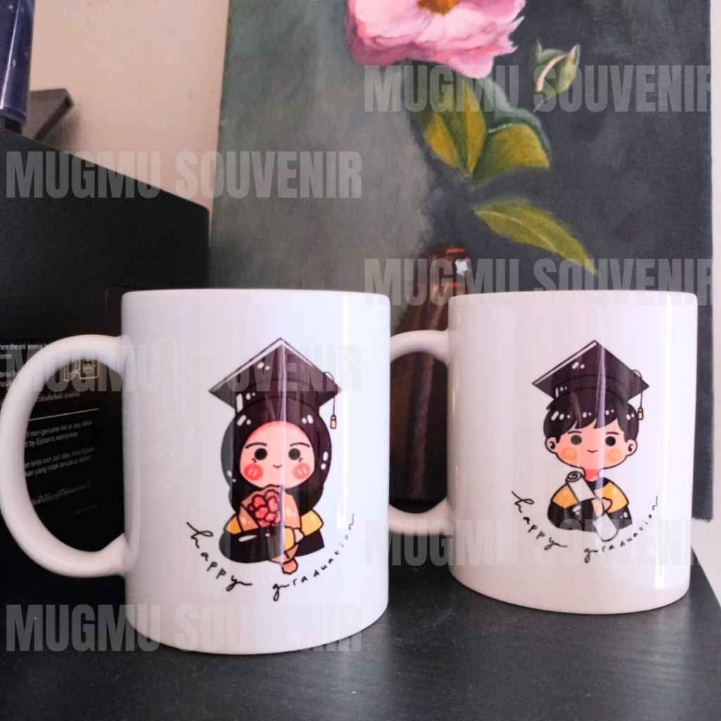 Jual MUG WISUDA TERMURAH/MUG CUSTOM WISUDA/FREE DESIGN/BISA PAKAI FOTO ...