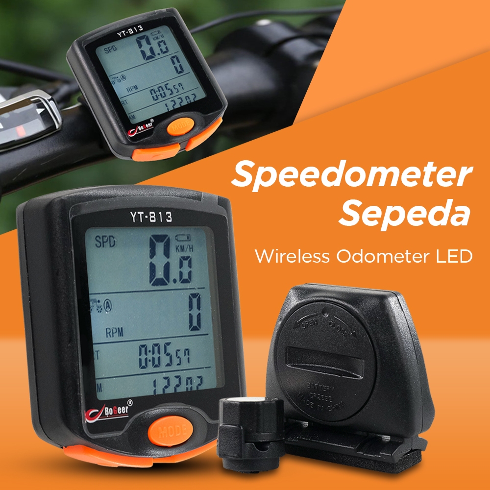 Jual Speedometer Sepeda Wireless Odometer LED Monitor Waterproof - YT ...