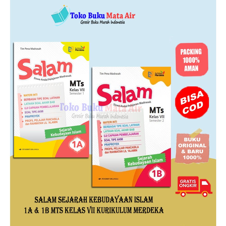 Jual BEST SELLER ORIGINAL SALAM SKI SEJARAH KEBUDAYAAN ISLAM MTS KELAS 7 8 9 KURIKULUM MERDEKA ...