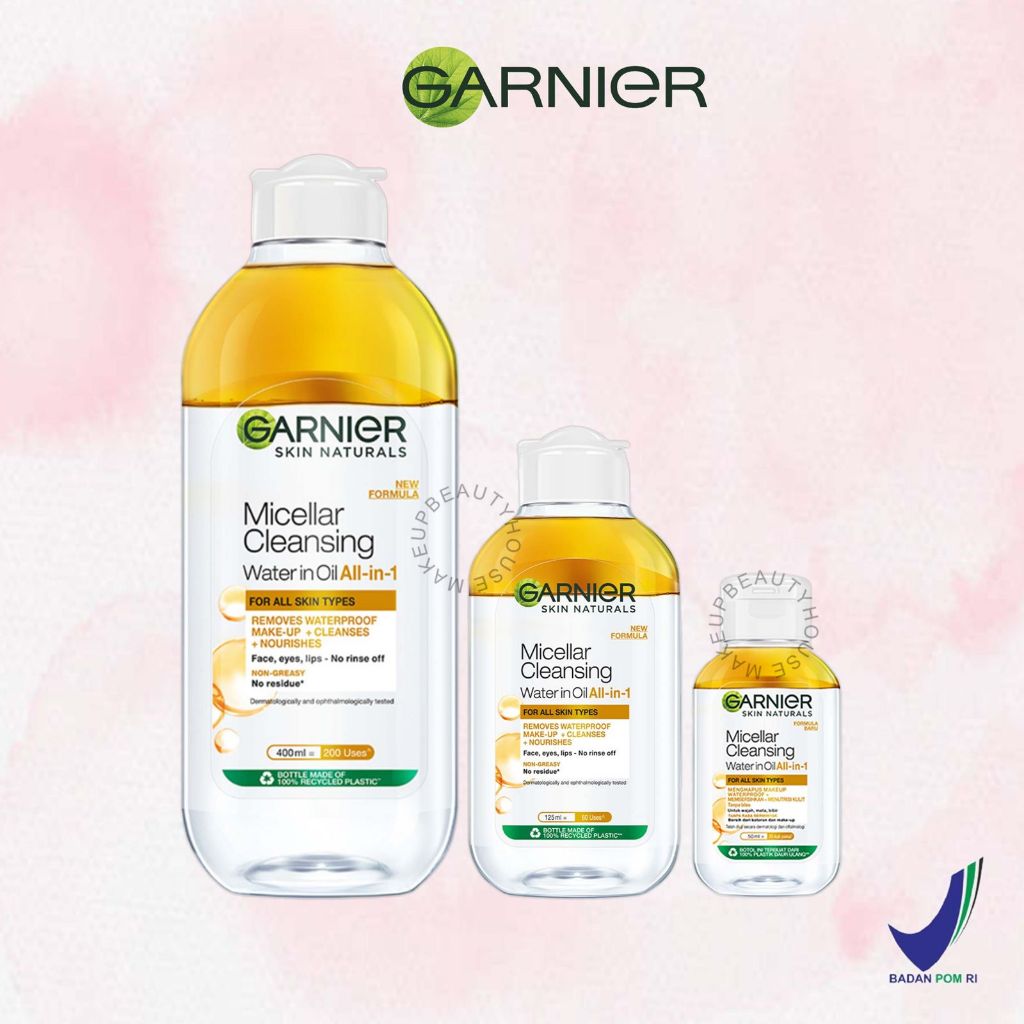 Jual GARNIER Micellar Biphase Oil Cleansing Water 50ml / 125ml / 400ml ...