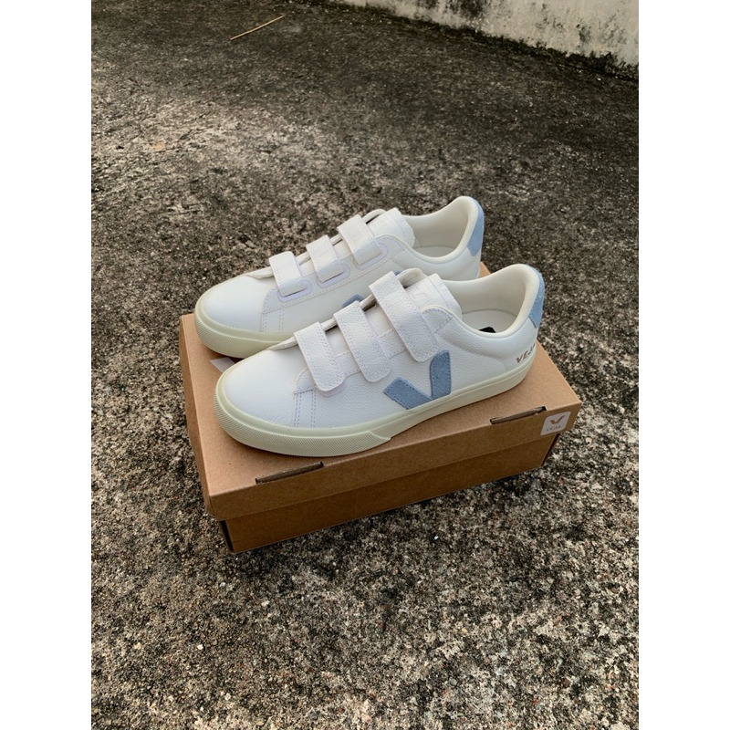 Jual VEJA VELCRO RECIFE WHITE STEEL 100% ORIGINAL | Shopee Indonesia