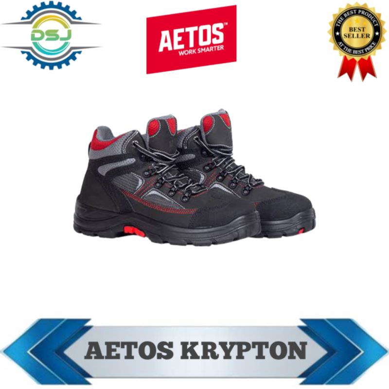 Jual Sepatu Safety Aetos Krypton / Safety Shoes Aetos Original (UJUNG ...