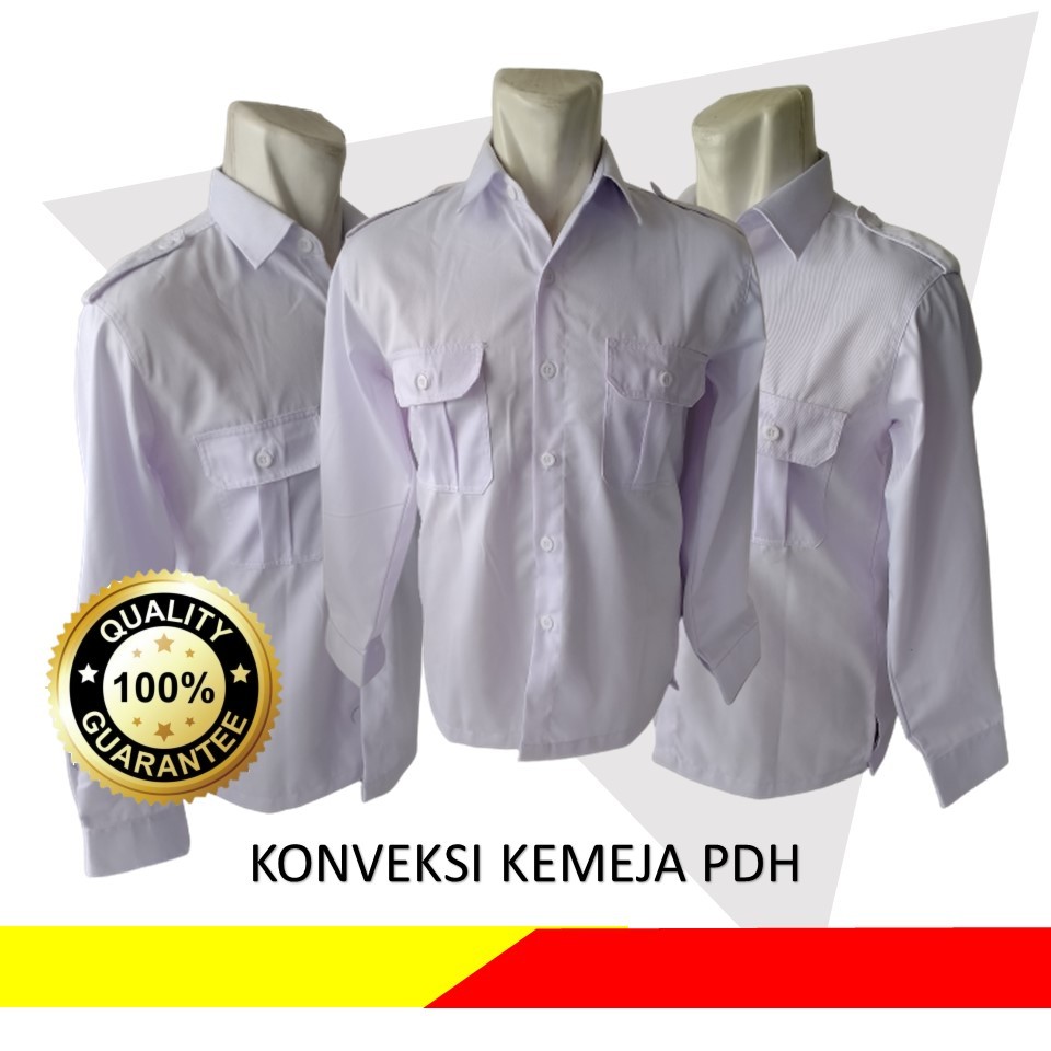 Jual Kemeja PDH Pria,Kemeja PDH Panjang, Kemeja PDH Polos Putih, Kemeja ...