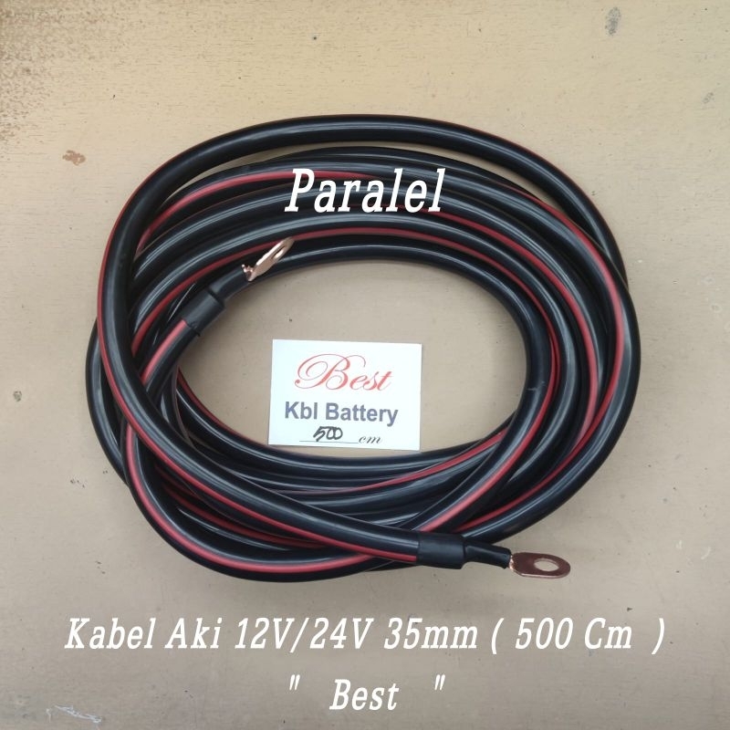 Jual KABEL AKI ACCU MOBIL 12V/24V 35MM PANJANG 500CM " BEST " | Shopee Indonesia