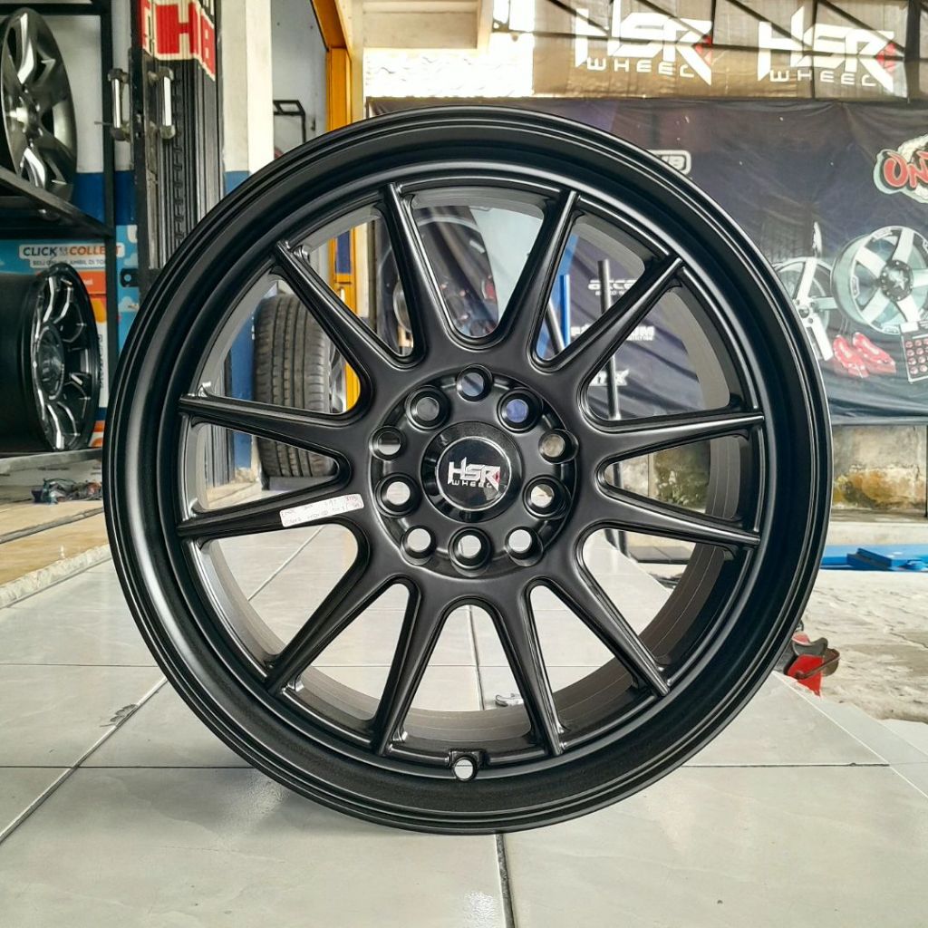 Jual Velg mobil all new xenia lubang 5 pelek HSR ENDE R16 warna hitam ...
