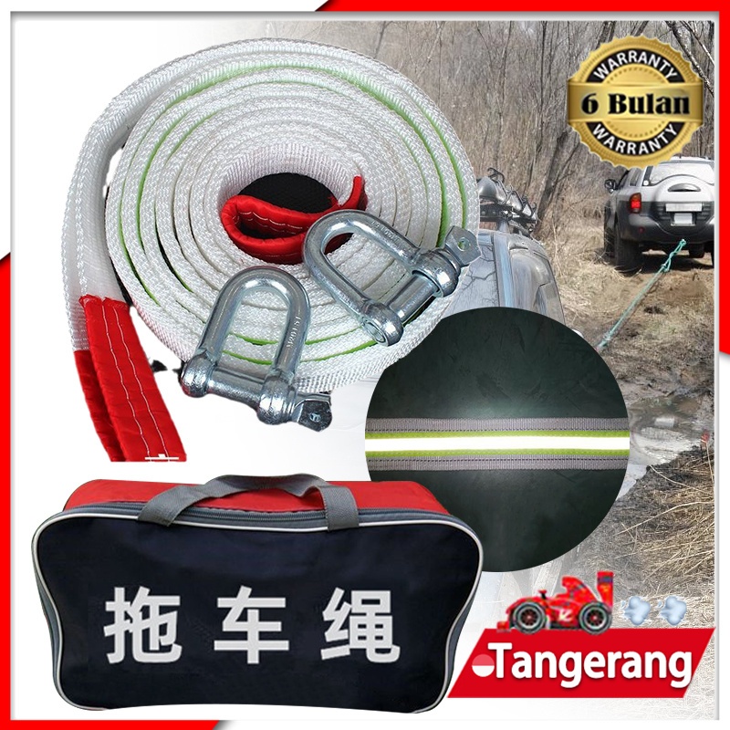 Jual 10ton Towing Rope / Tali Towing Derek Trailer Rope Car Rescue ...