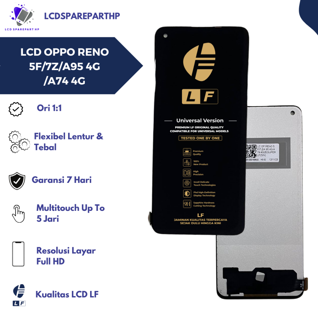 Jual LCD Oppo Reno 5F / 7Z / A95 4G / A74 4G Fullset Touchscreen | Shopee Indonesia