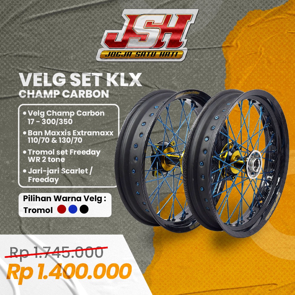 Jual Paket Velg Set Supermoto Full Scarlet V Rossi VRossy Sprint XD ...