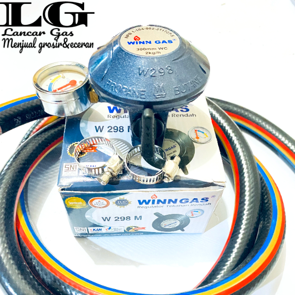 Jual Regulator Winn Gas Tipe W 298+Selang 5 Lapis Merk Solid | Shopee ...